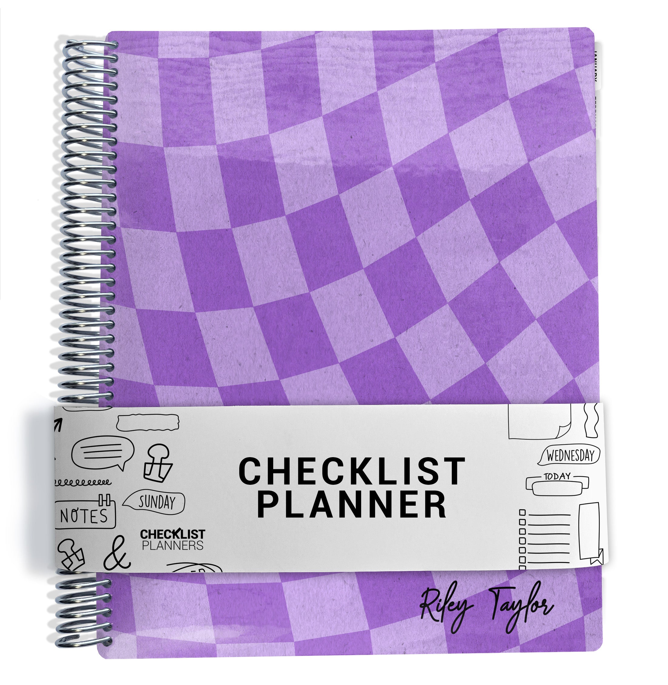 Checklist Planner - Purple Wavy – Checklist Planners